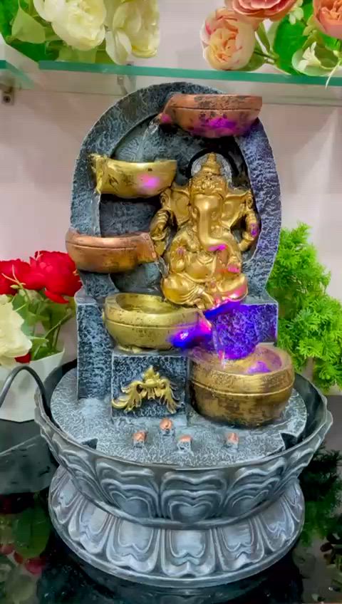 Big Size Lord Ganesh ji Water Fountain For Home Decor With Box Packing ...